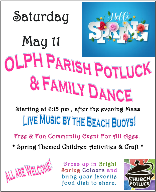 HelloSpringPotluck Poster 2024 - Our Lady of Perpetual Help Parish